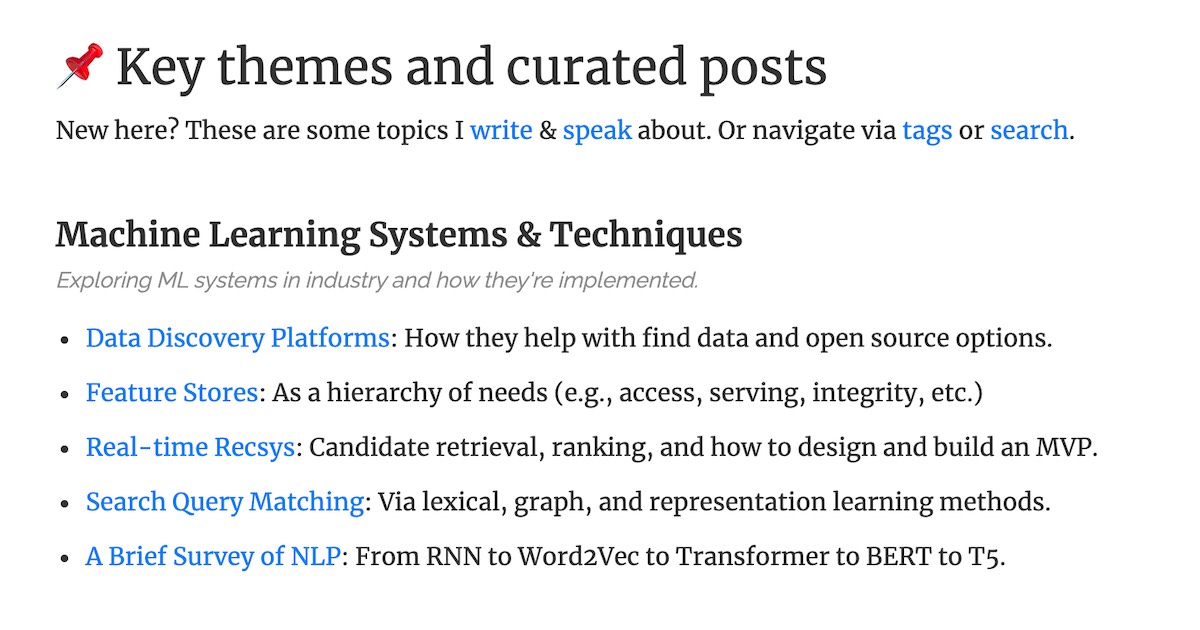 Start Here • Eugene Yan